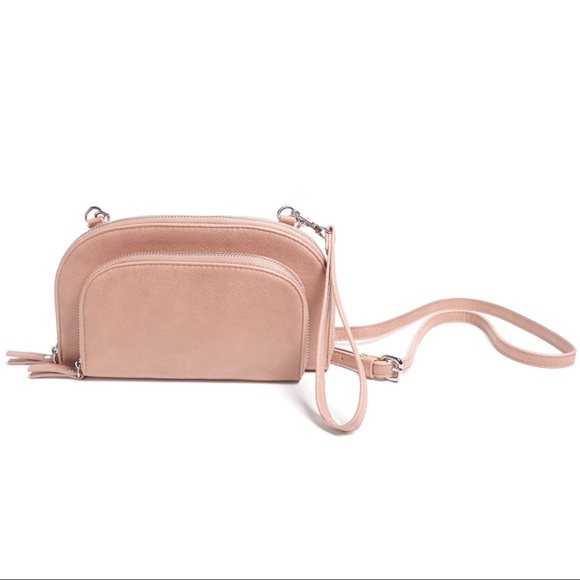 Burano | Bags | Burano Oval Double Pocket Crossbody Wristlet Purse ...